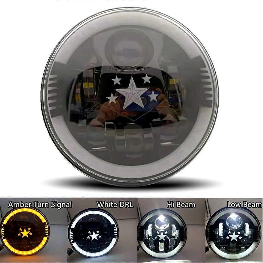 DOT 7Inch LED Headlight For Yamaha V-Star XVS 650 950 1100 Classic ...