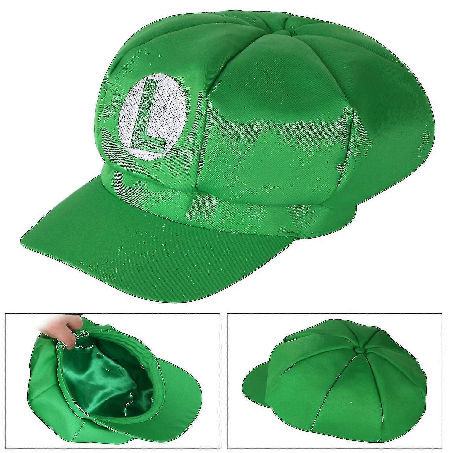 Pack Of 2 Mario And Luigi Hats Red And Green Video Game Theme Caps A Hk | Fruugo UK