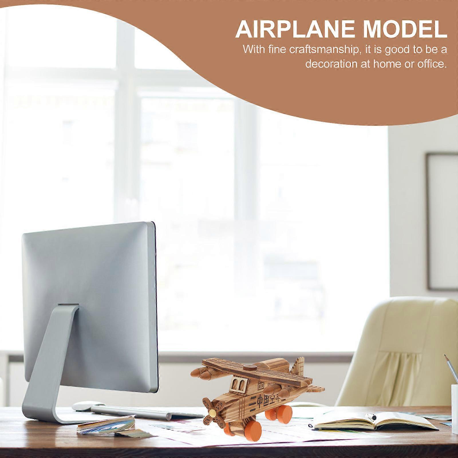 Creative Plane Model Office Desktop Iron Model Plane Decoration ...