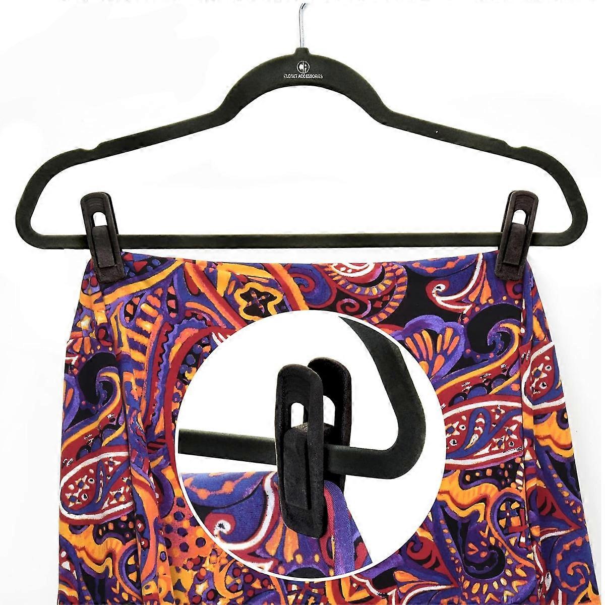 Velvet Hangers Clips, Pants Hangers Velvet Clips, Strong Finger Clips ...