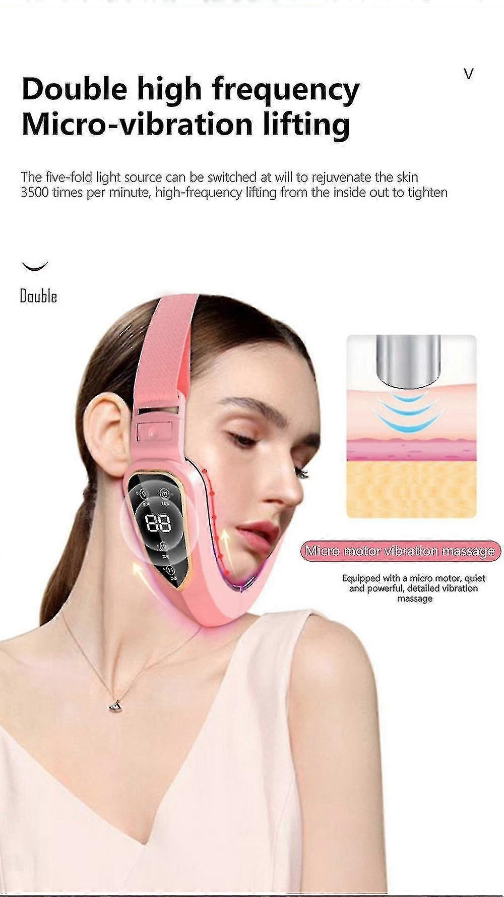 V Face Shape Face Lifting Ems Facial Slimming Massager Double Chin ...