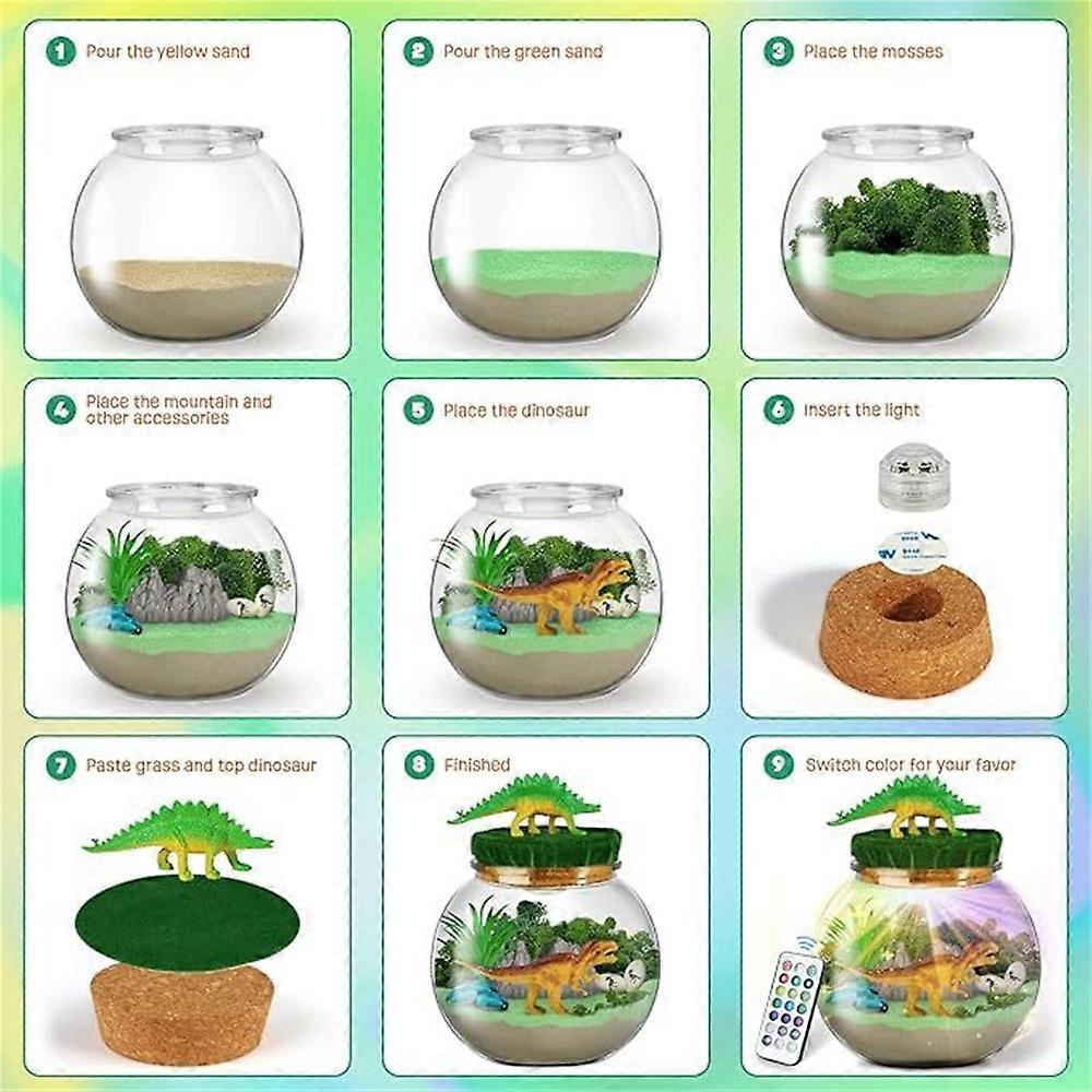 Light Up Container DIY Terrarium Kit for Kids Crystal Growing Arts ...