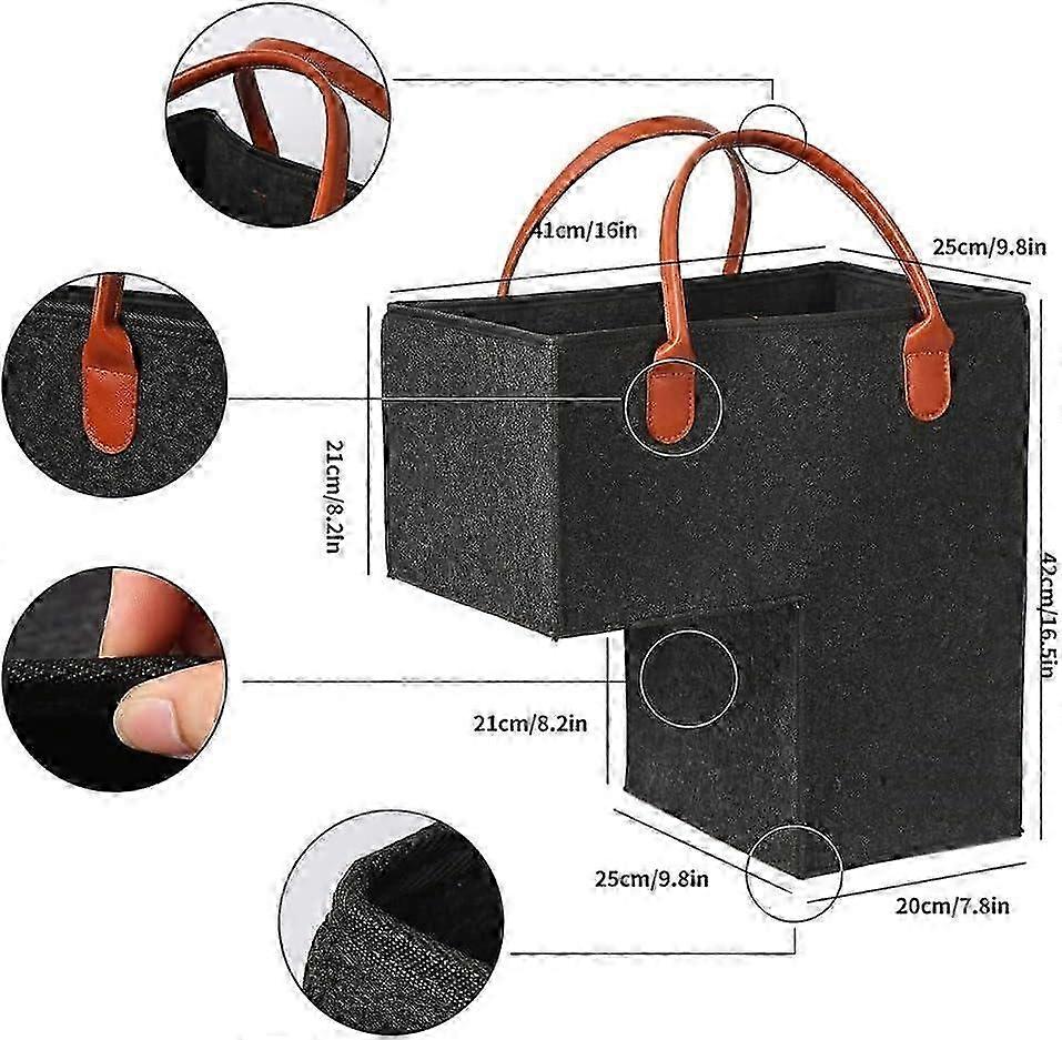 Stair Basket - Step Basket with Leather Handle | Fruugo UK