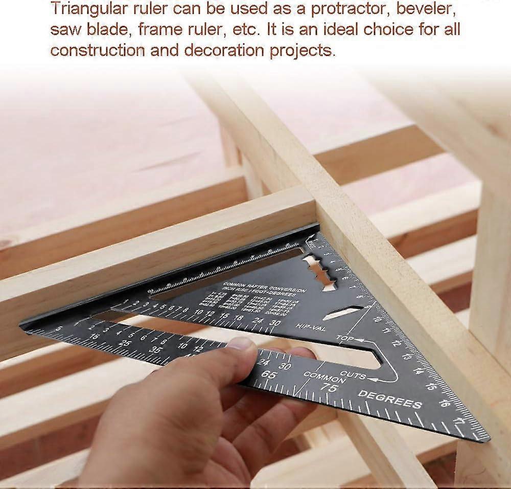 Carpenter's Triangle Square 7 Inch Metric, Aluminum Alloy Measuring ...