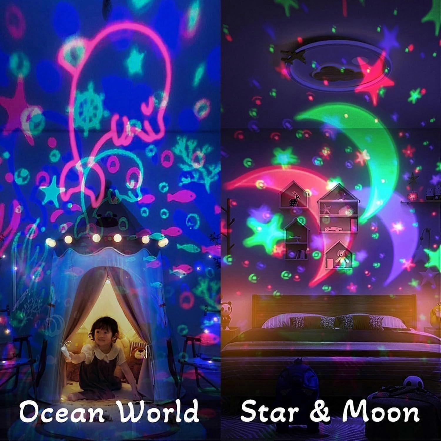 Baby Light Projector, Rotating Sensory Light with 8 Lighting Modes ...