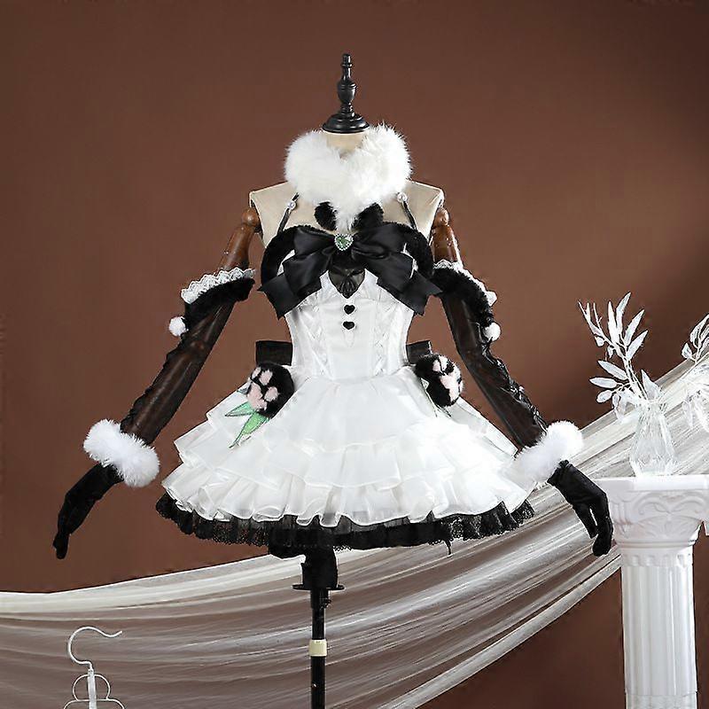 Shen Miao Panda Cosplay Costume Naraka Bladepoint Winter Lolita Dress ...