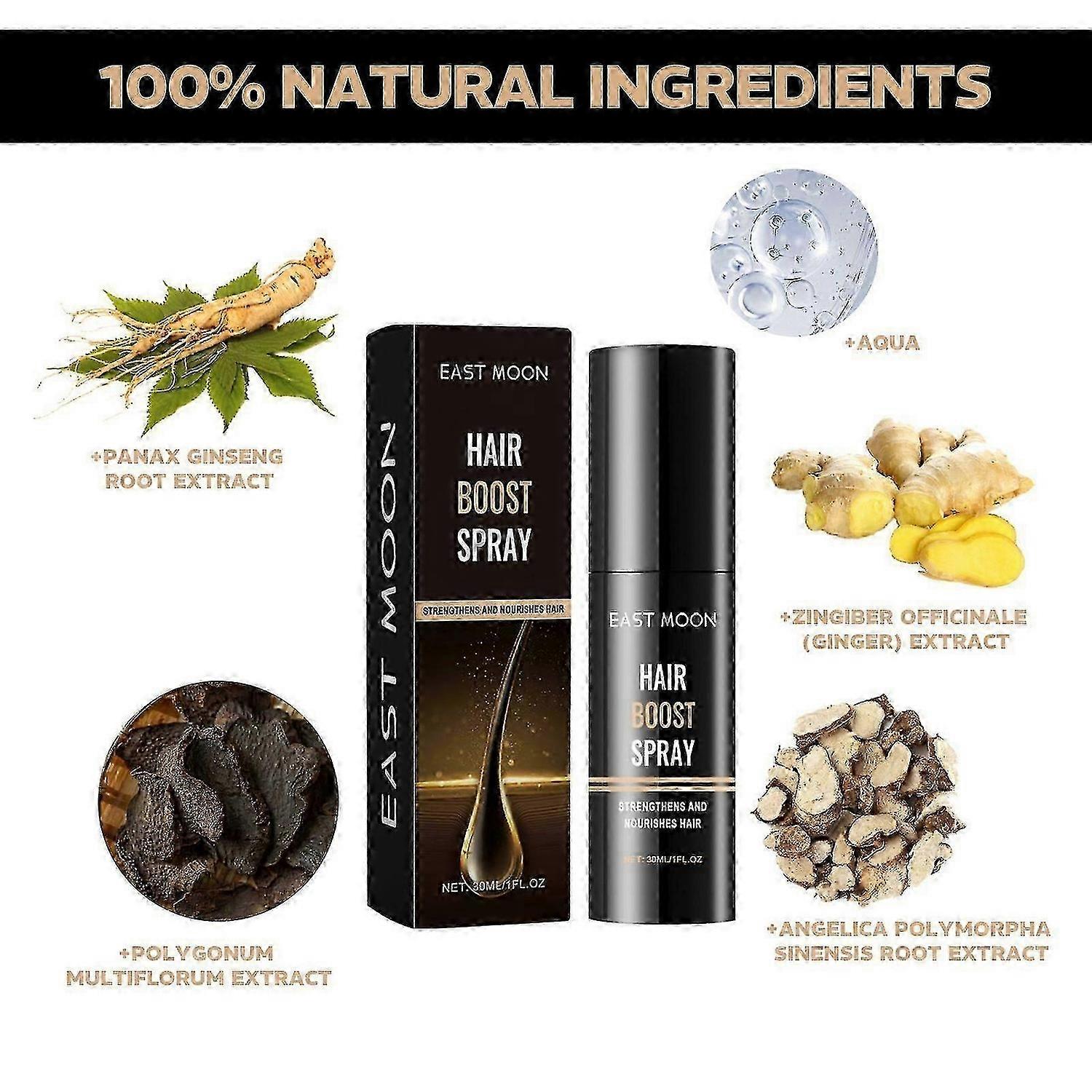 Hair Boost Spray, Strong Solid Hair Thick Hair Fall Prevention ...