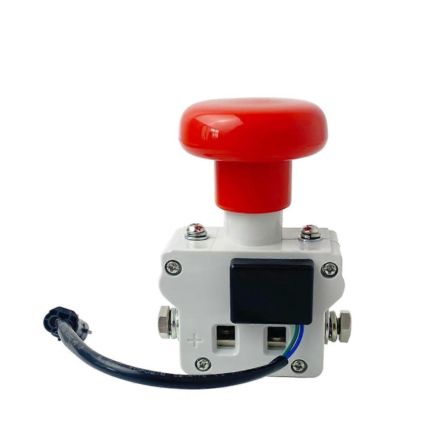 DC Power Emergency Stop Red Push Button Switch With Wire Model Wired ...