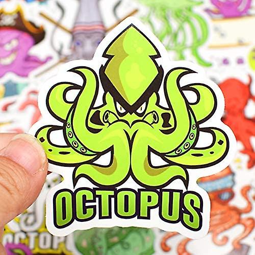 Octopus Stickers 50 Pcs Vinyl Waterproof Octopussticker Pack For Water ...