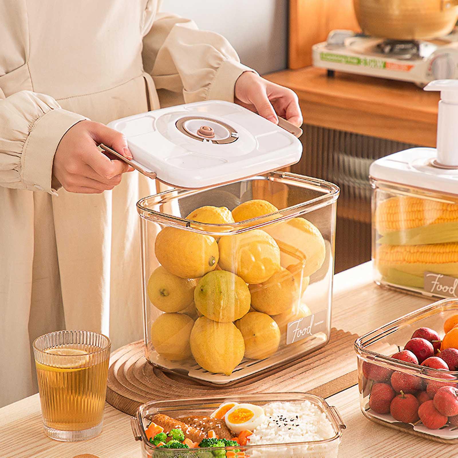Round Vacuum Container Large Capacity Vacuum Sealer For Foods Fruits ...