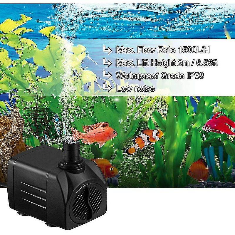 Submersible Water Pump, Ultra-quiet (25w), Ipx8, 4 Suction Cup Feet ...
