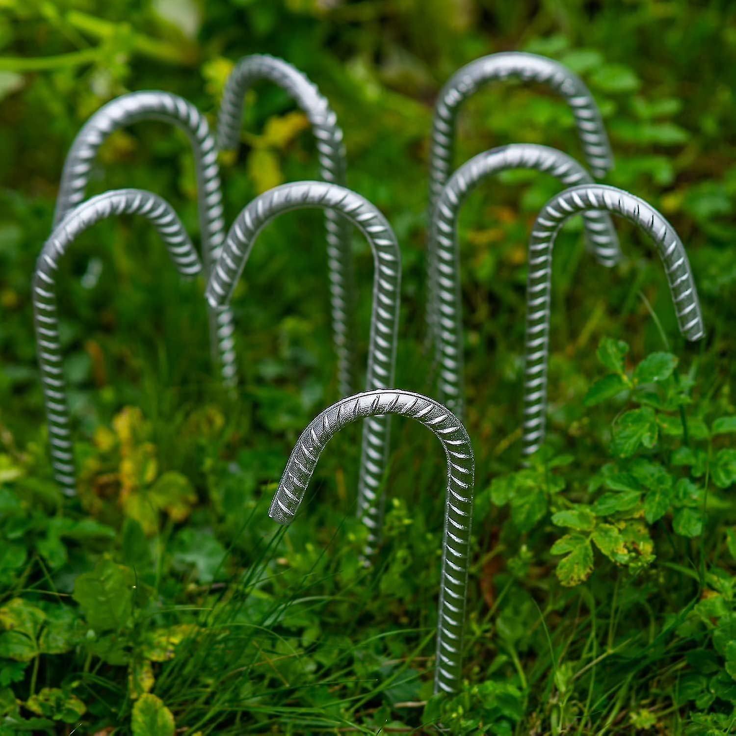 8 X Galvanised Heavy Duty Steel Ground Stakes/anchorage Stakes/tent ...