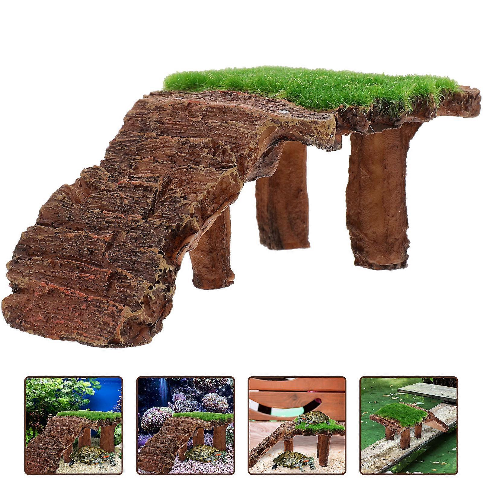 Turtle Tank Basking Platform Reptile Ramp Turtle Tank Rockery ...