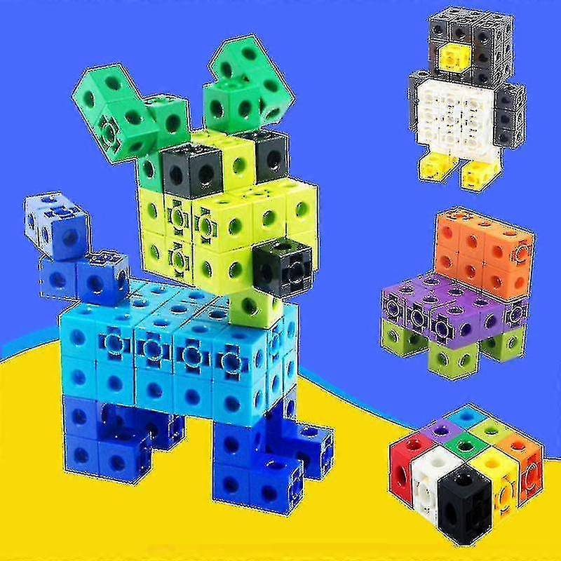 100pcs Mathematics Linking Cubes Numberblocks Interlocking Multilink Counting Blocks | Fruugo UK