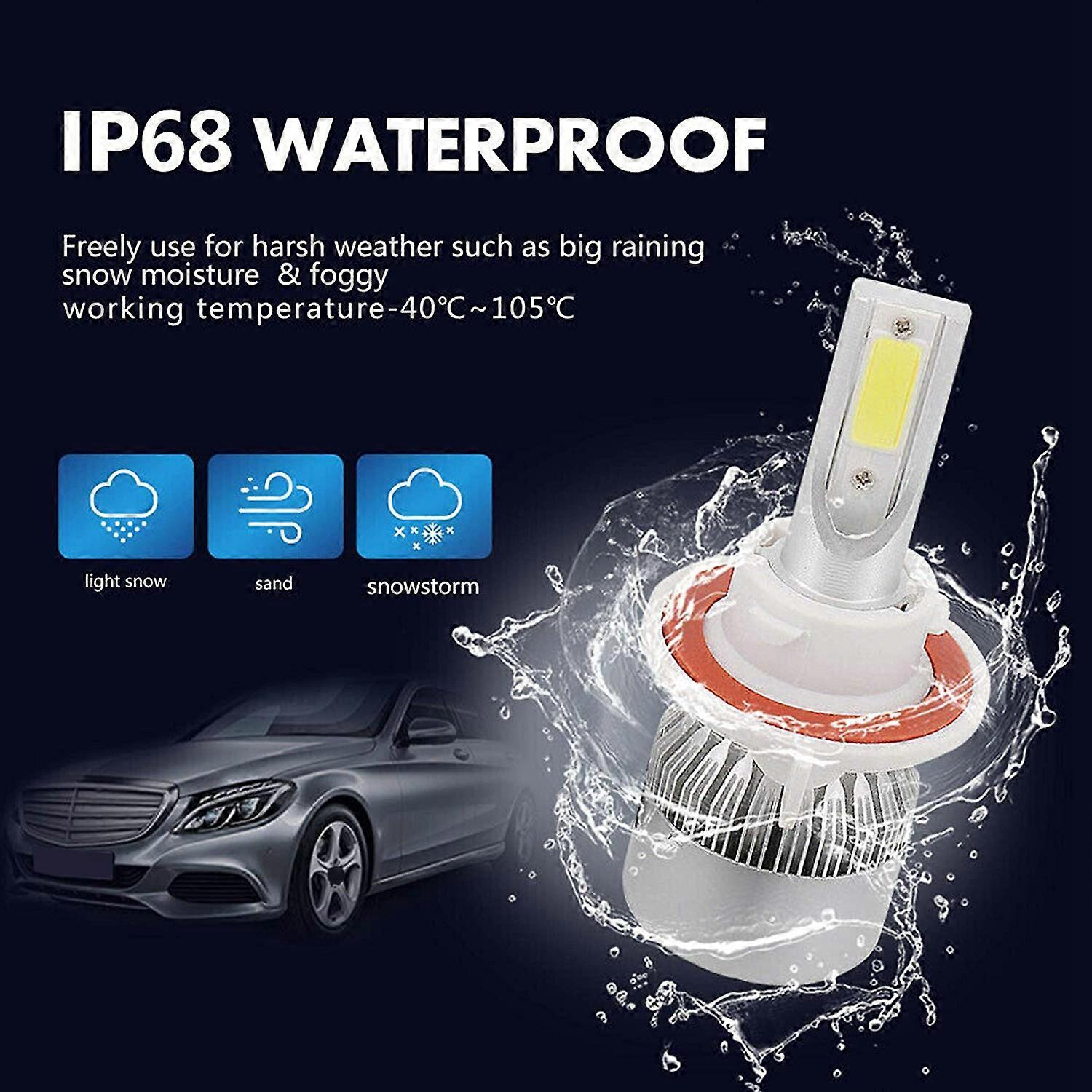 (2 Pack) for H13 / 9008 LED Headlight Bulb (Near and Far) C6 Conversion ...