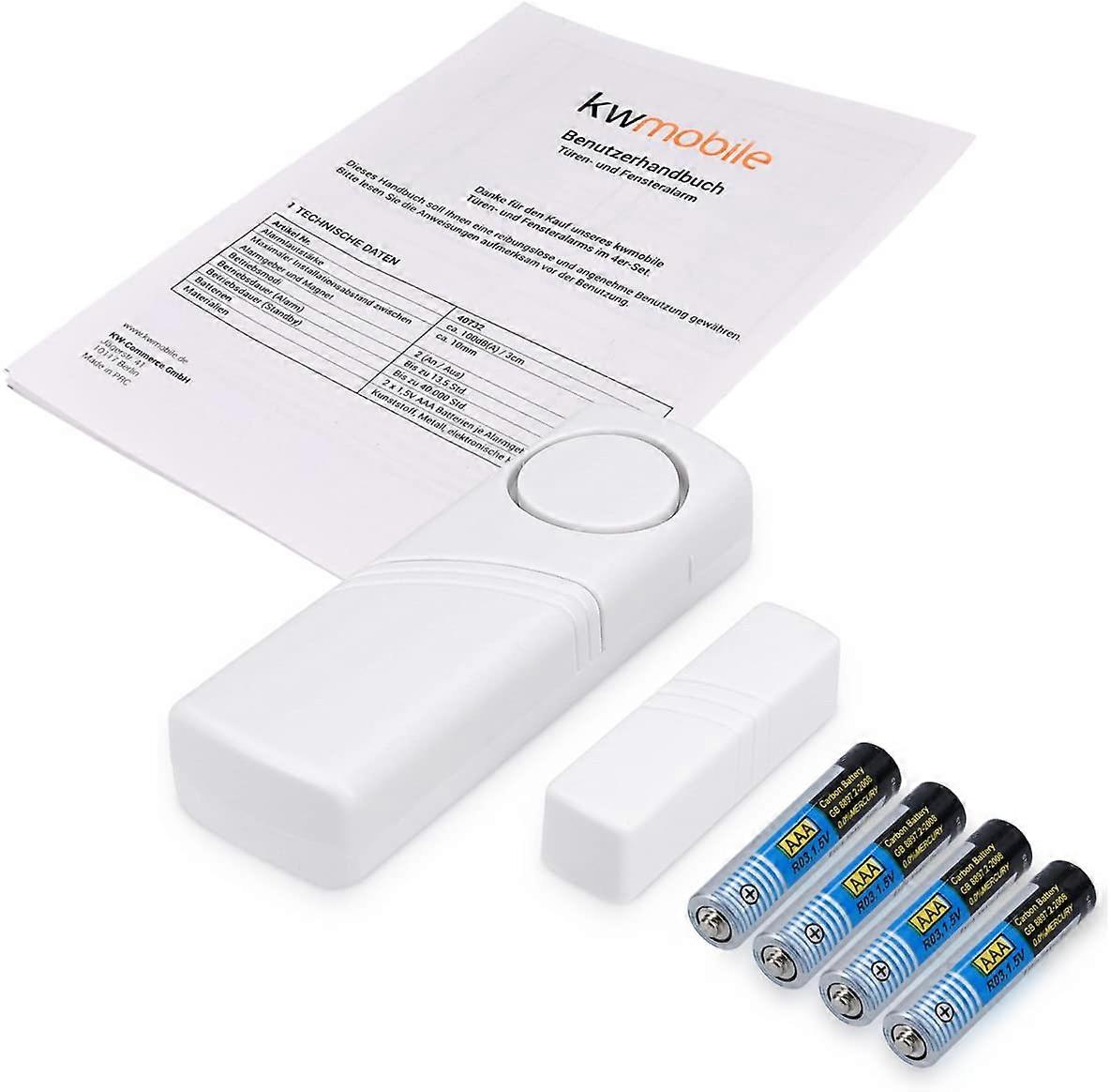 Door Alarm Window Alarm Wireless Door Window Contact Sensor Alarm 4PCS ...