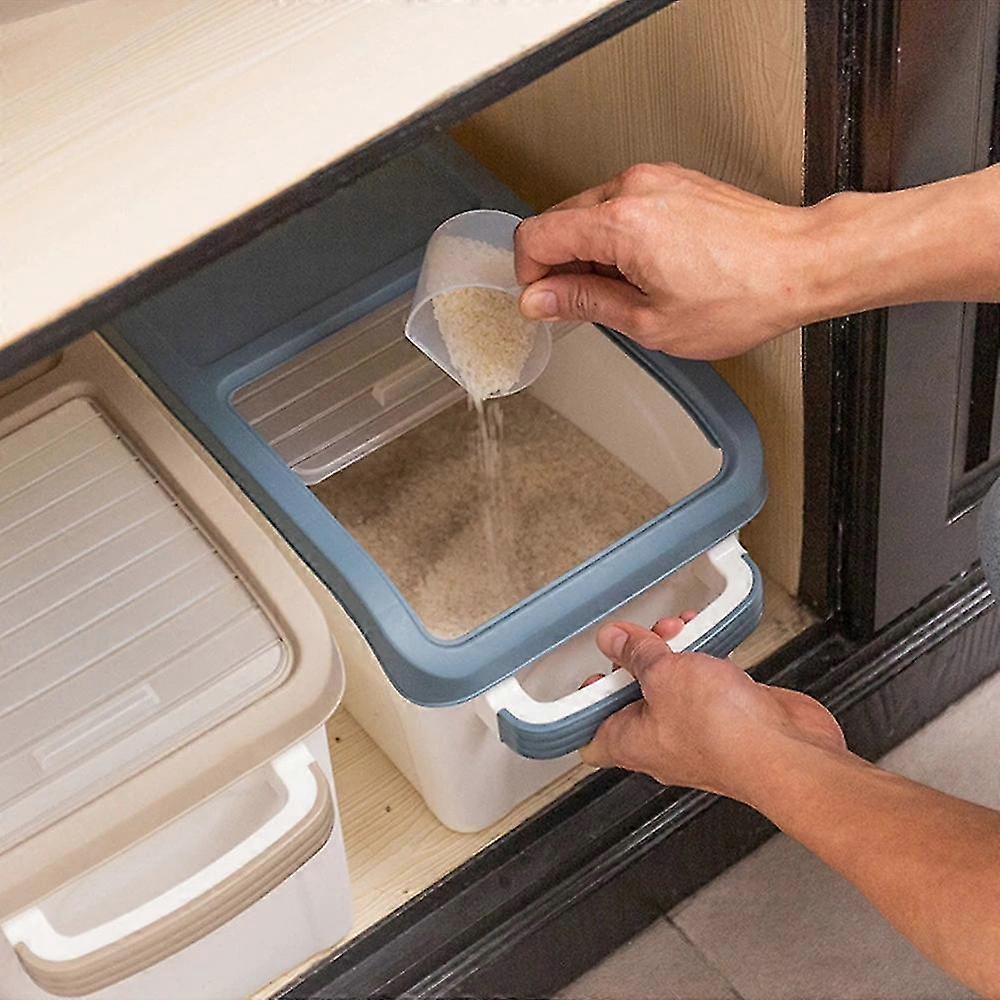 15Kg Rice Storage Box Grain Cereal Dispenser Flip Lid Food Organizer ...