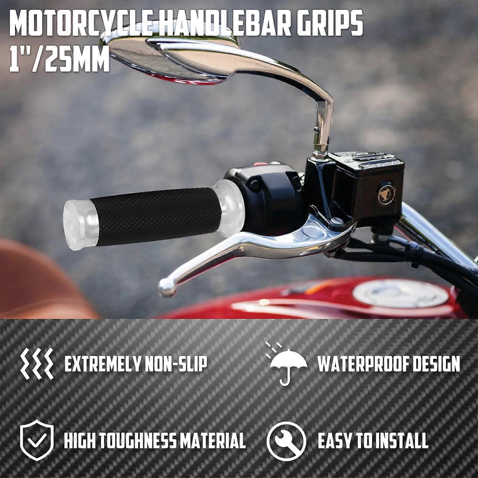Universal 1"25mm Hand Grips Motorcycle Handle Bar Handlebar For Harley ...