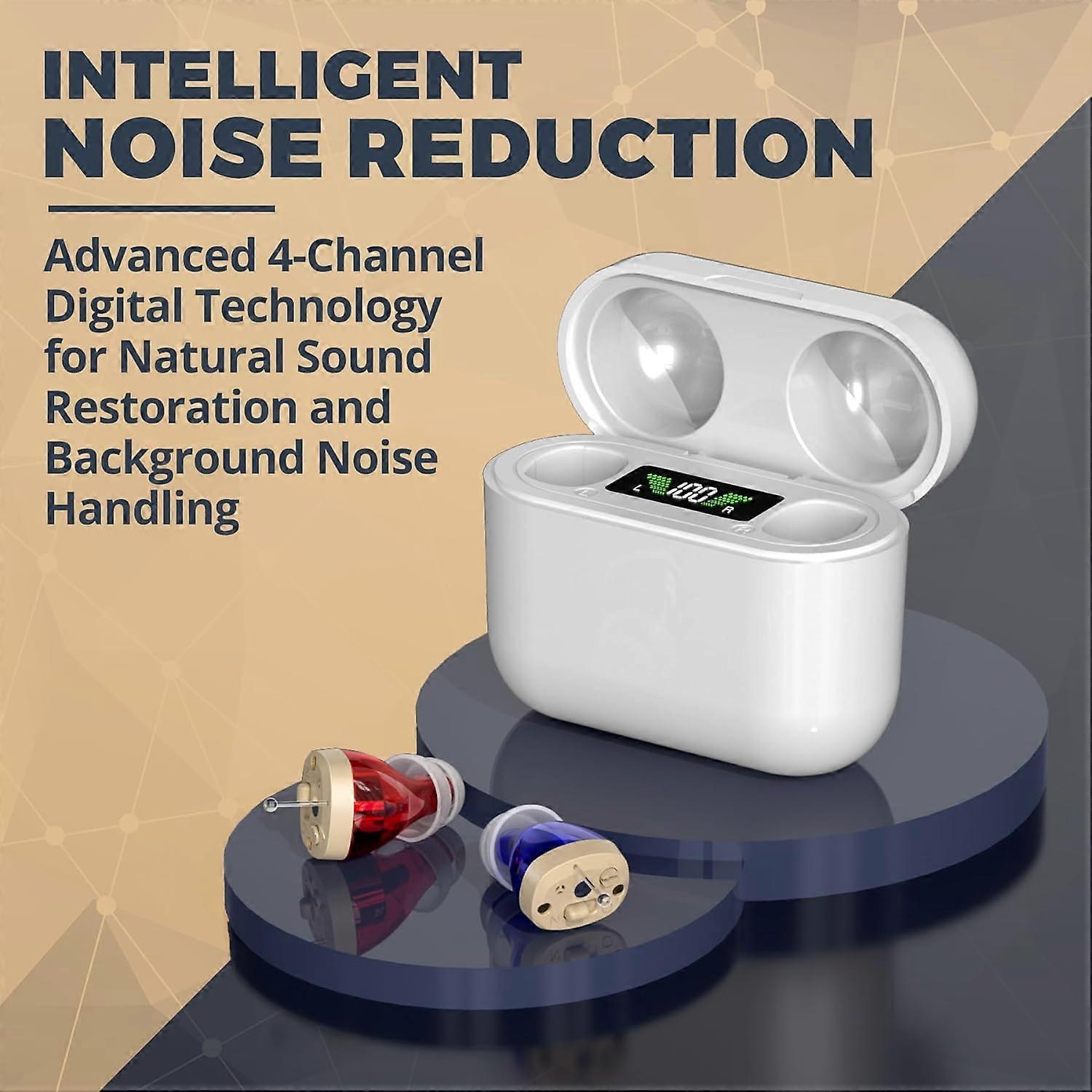 Rechargeable for Seniors - Digital Personal Pair (CIC) In-Ear PSAP with ...