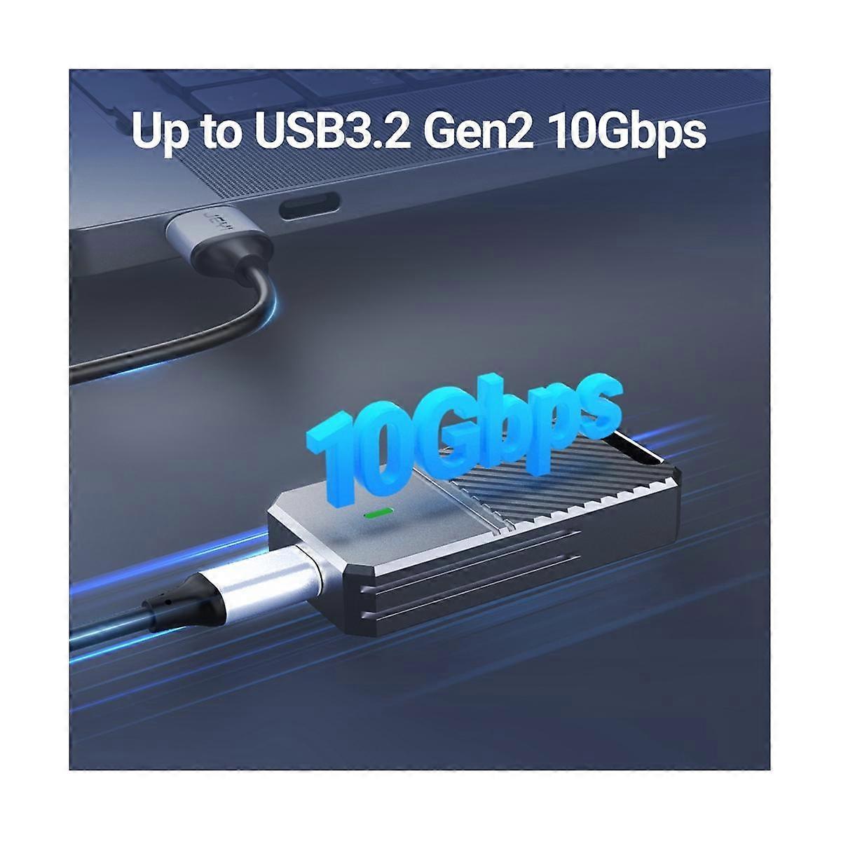 2230 NVMe SSD Enclosure, PCIe USB3.2 10Gbps Aluminum M.2 Case Portable External Solid State Disk ...