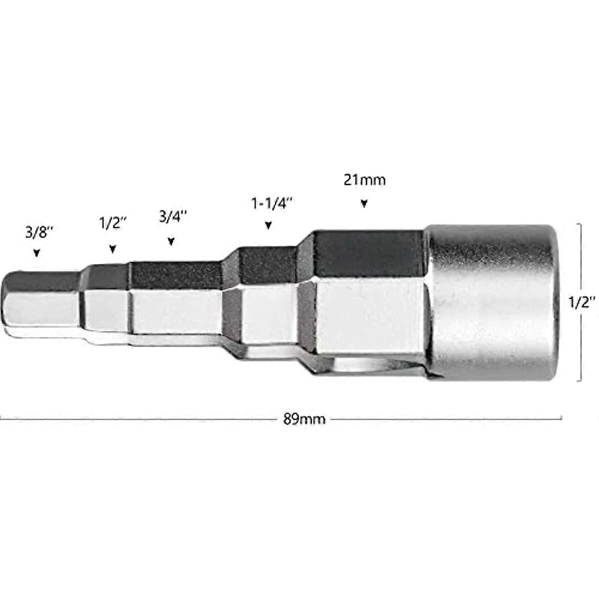 Universal Step Wrench with Square Socket 12 5-Stage Radiator Spud ...