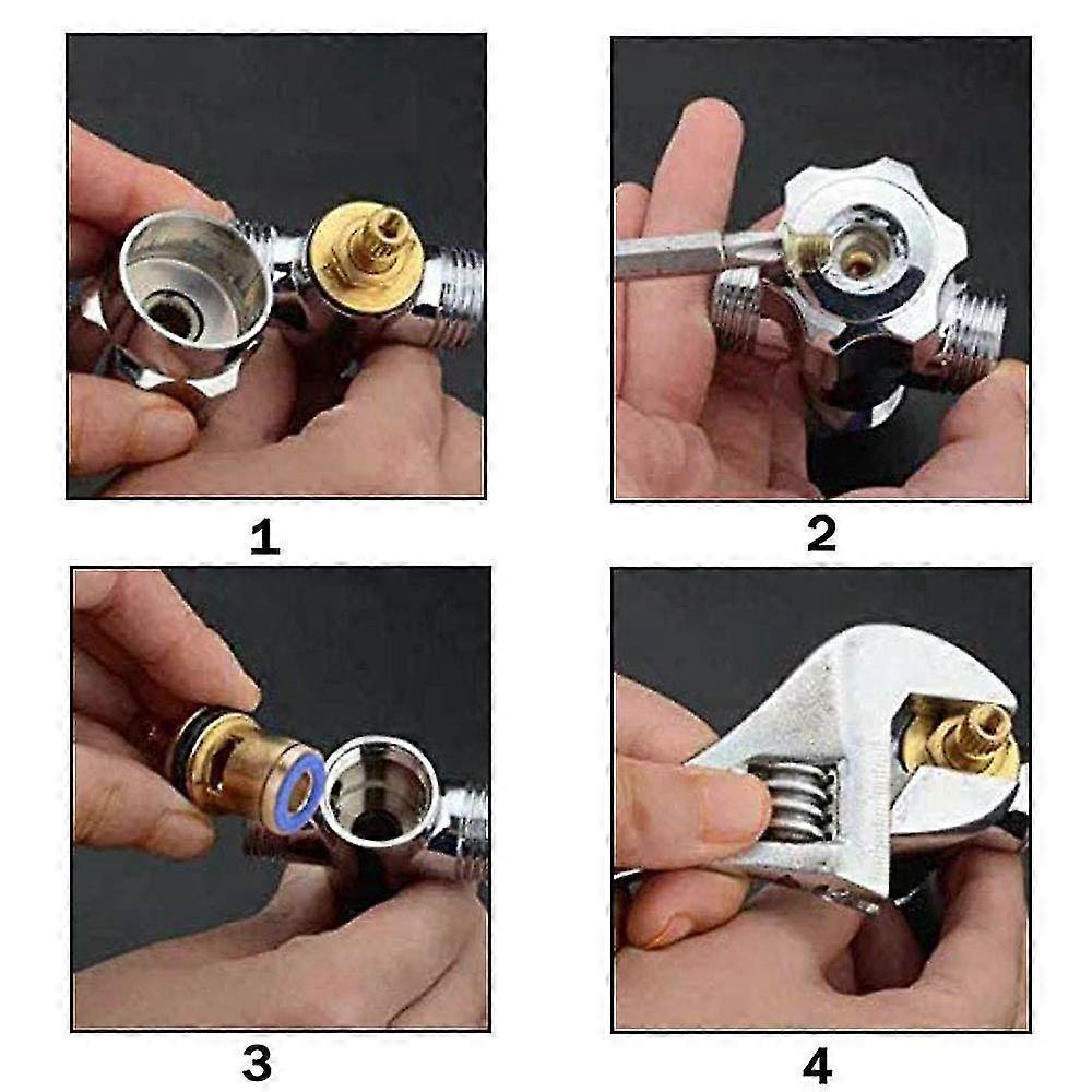 4 Pieces Brass Ceramic Disc Faucet, Replacement Ceramic Cartridge ...