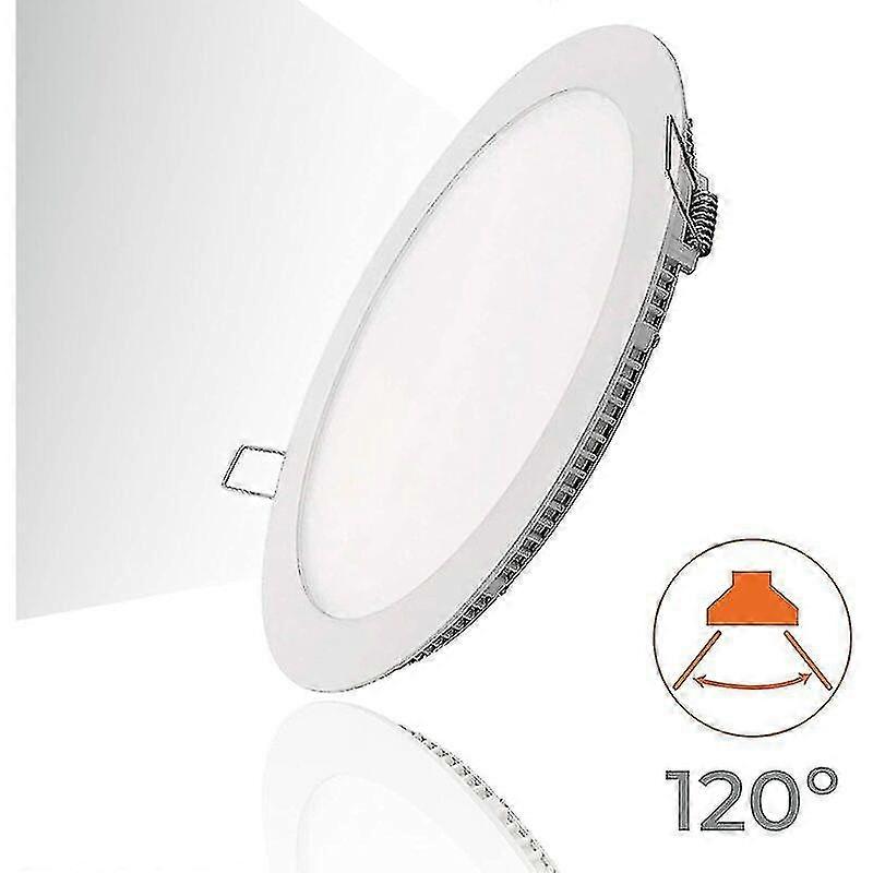 Set Of 1 Led Recessed Downlight Round Flat 1800 Lumens. Driver Included ...