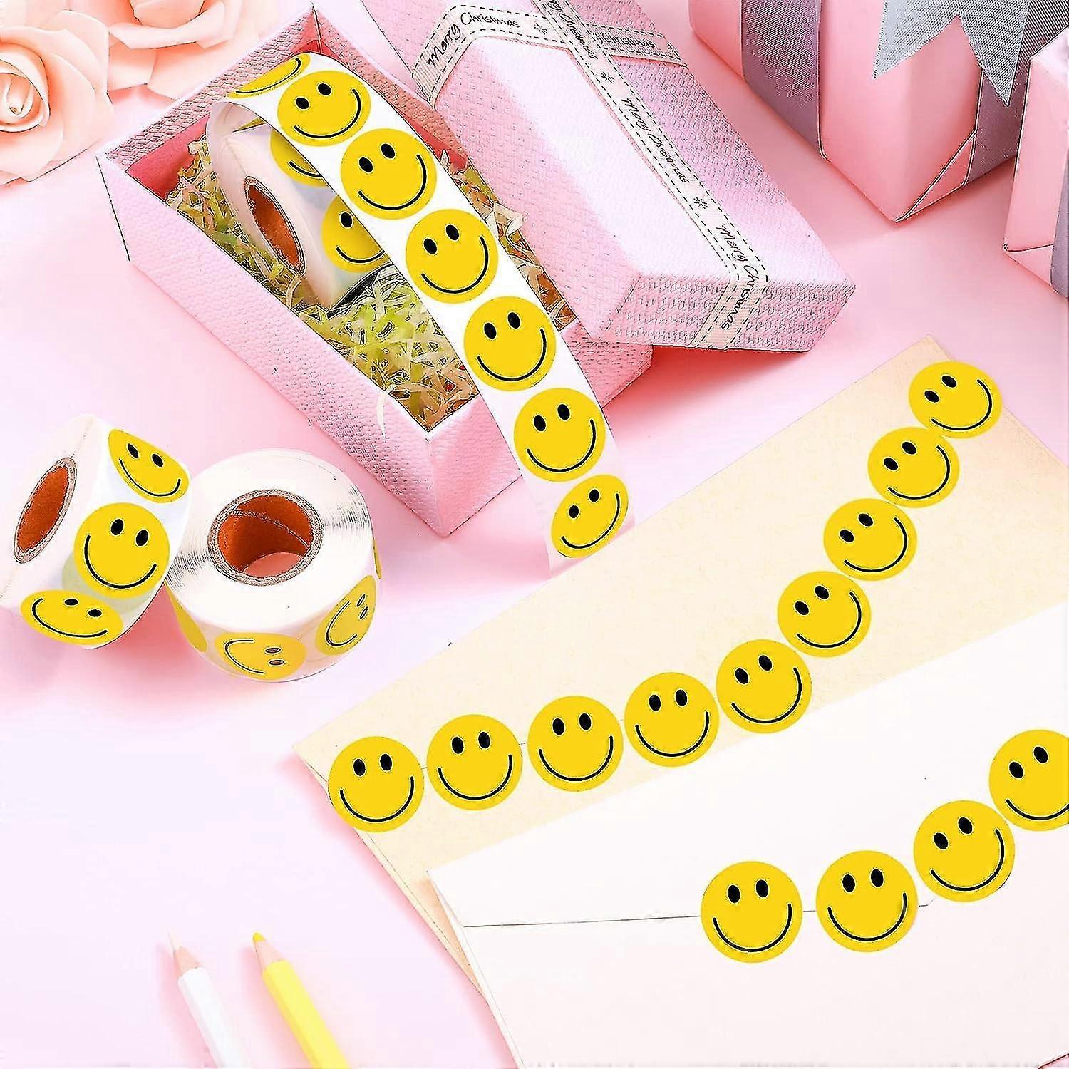 1500 Pieces Smile Face Decal Small Happy Face Decal Mini Motivational ...