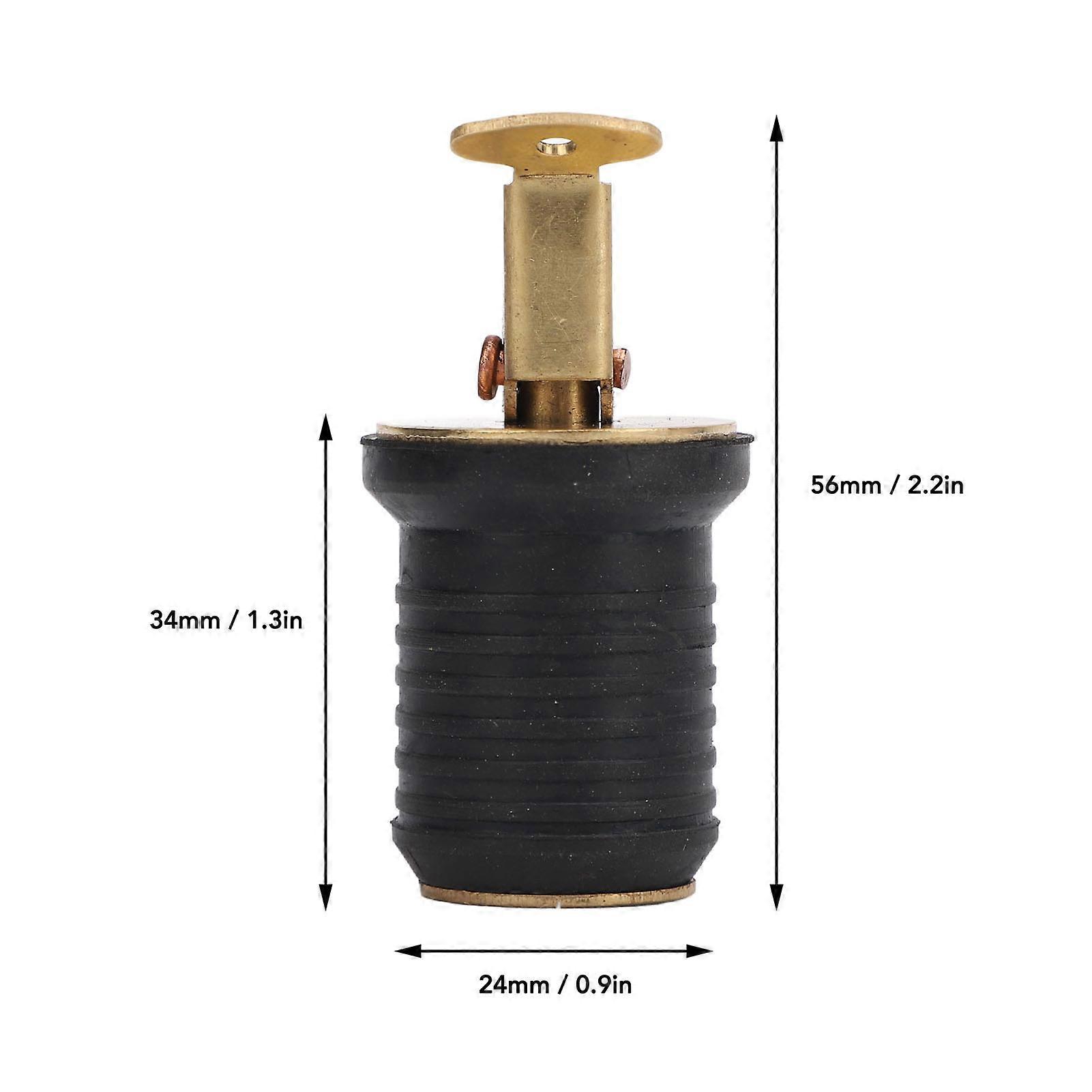 Boat Live Well Plug Brass Livewell Bait Well Drain Plug Tight Sealing ...