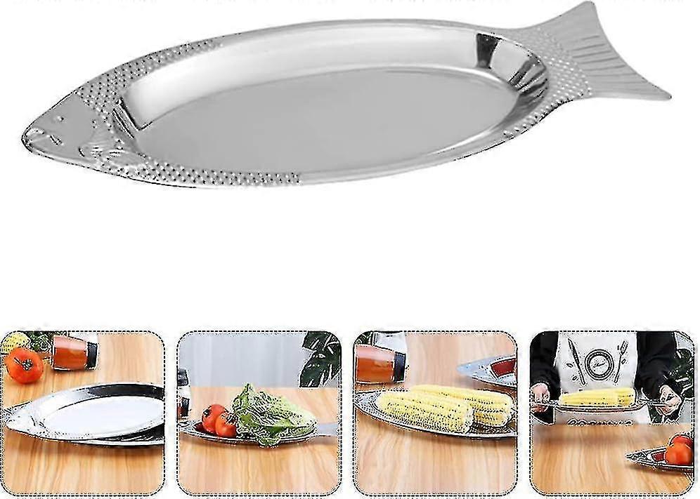 Fish Serving Platter Stainless Steel Fish Dish For Meat Appetizers ...