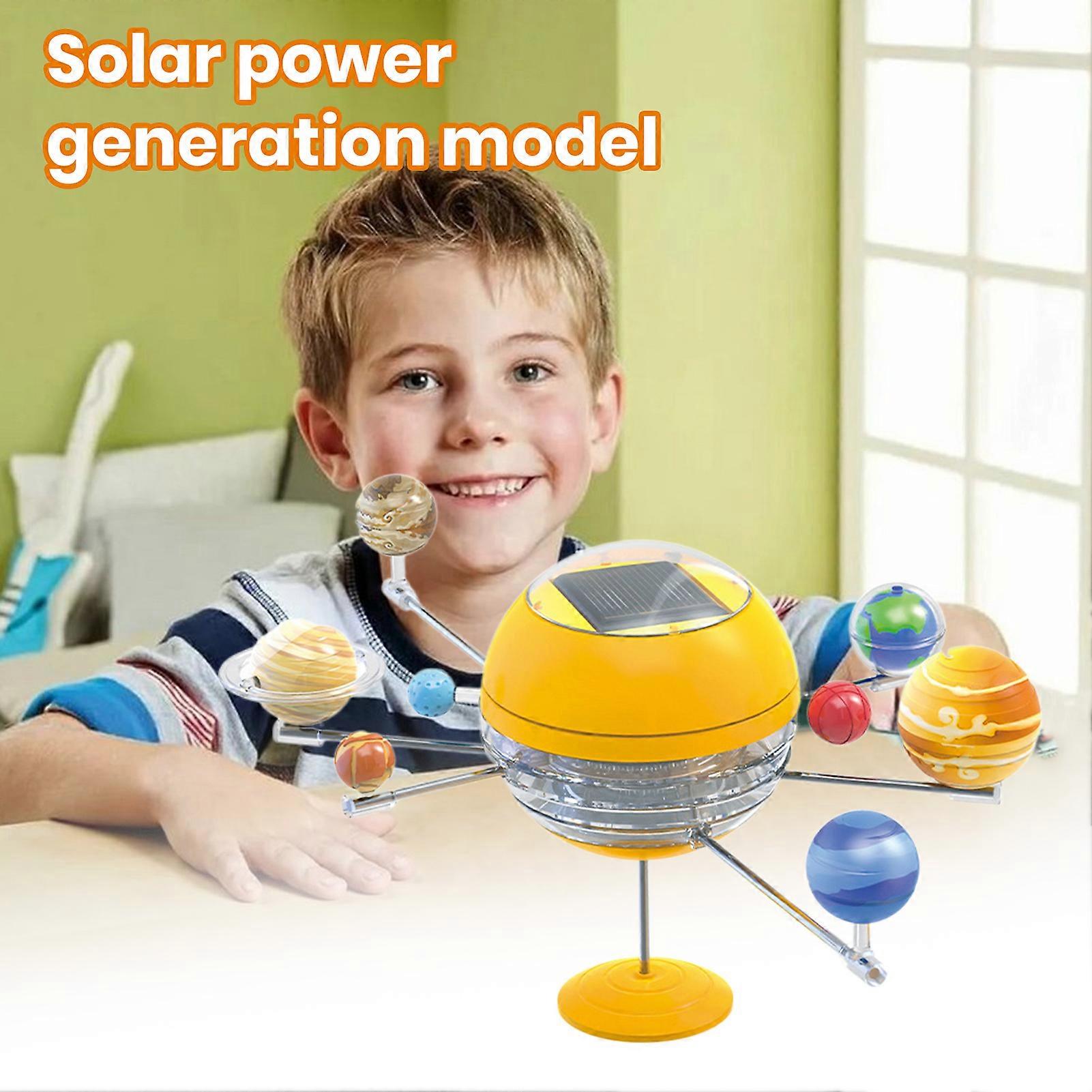 1 Set Solar System Toy with 3D Sun Planets Model Solar Powered Universe ...