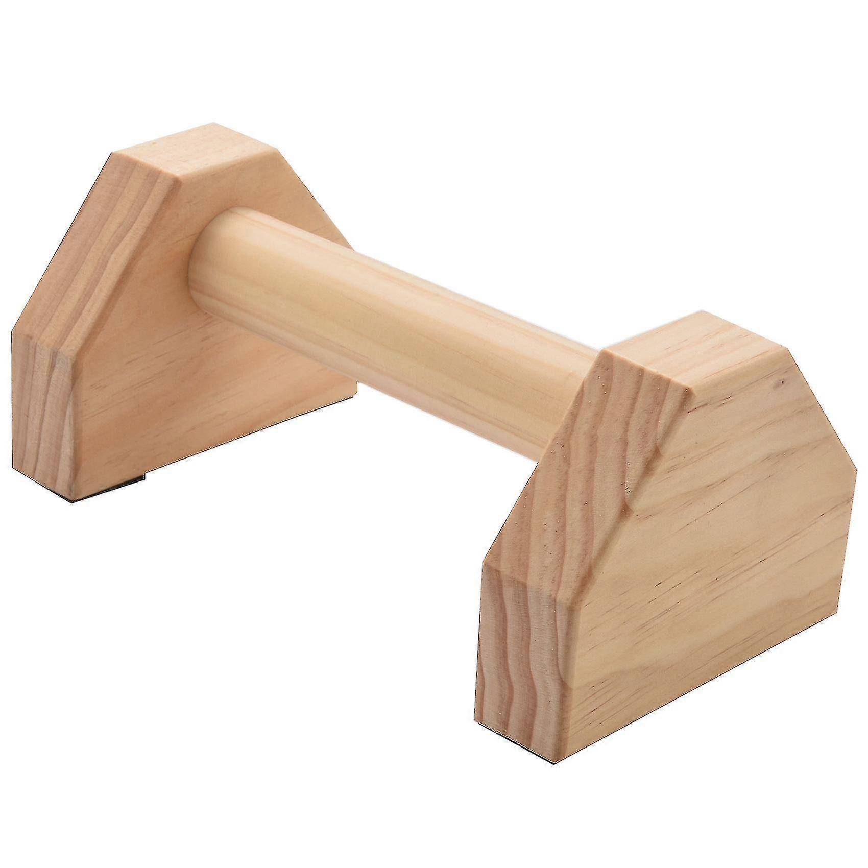 1 Pair Parallettes Gymnastics Calisthenics Handstand Bar Wooden Fitness ...