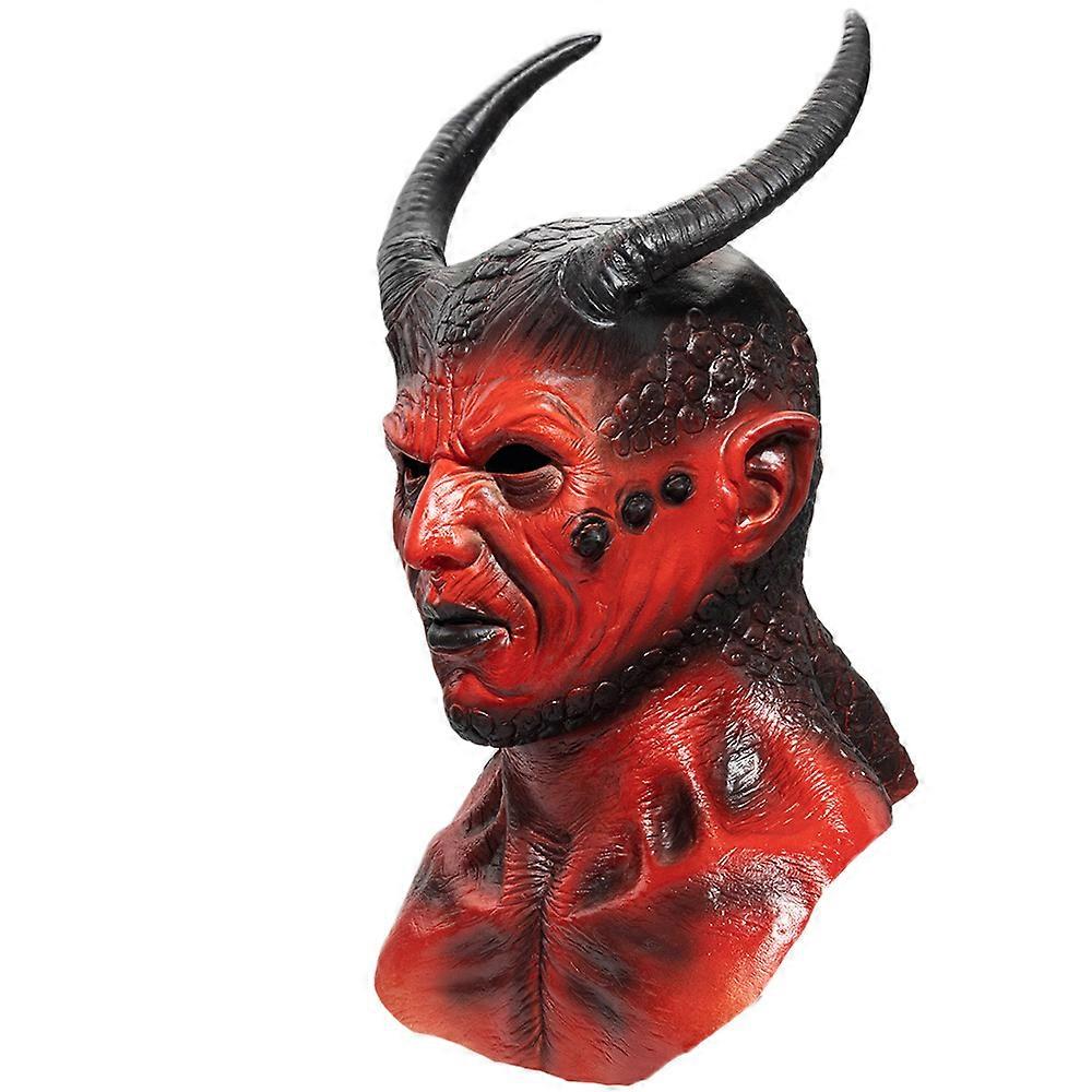 Horror Devil Latex Mask Cosplay Spooky Demon Hellfire Beast Prank ...