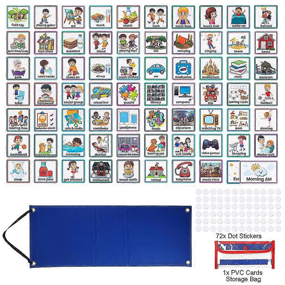 Kids Visual Schedule Calendar Chart 2 In 1 Home School Autism Daily ...
