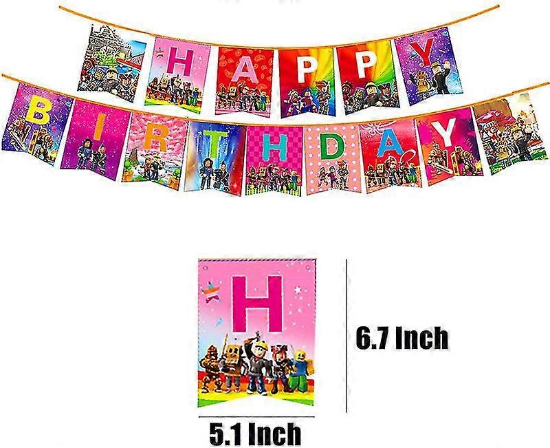 Roblox Game Party Decoration Virtual World Paper Plate Cup Paper Hat 16 ...
