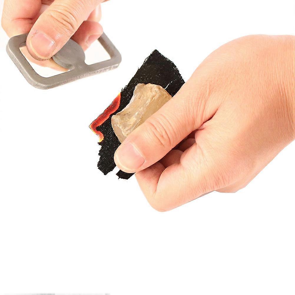 Outdoor Flint Starter Carbon Steel Fire Striker Kit Primitive Fire ...