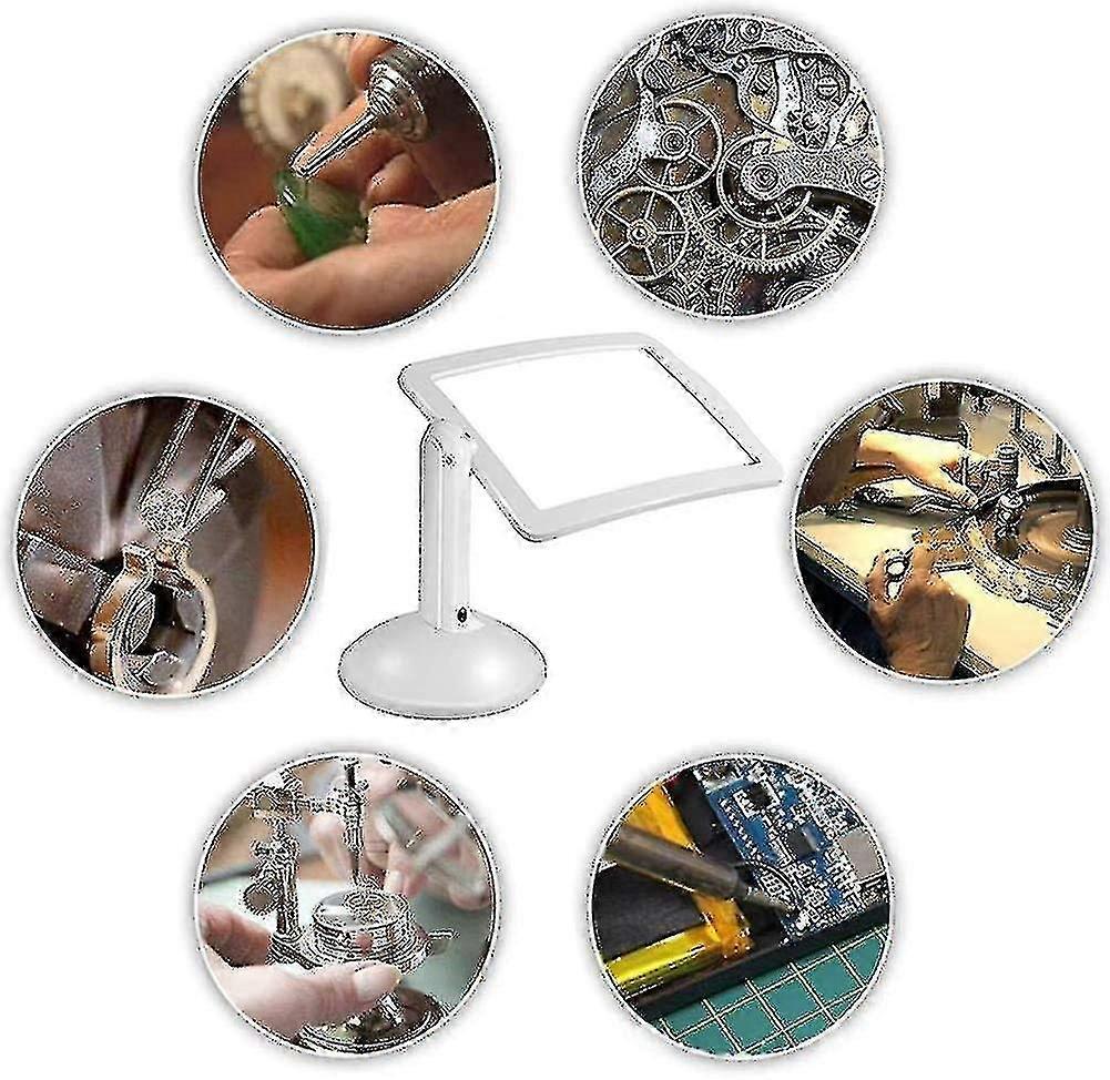 3x Rectangular Magnifying Glass With Led Light For Books, Visually ...