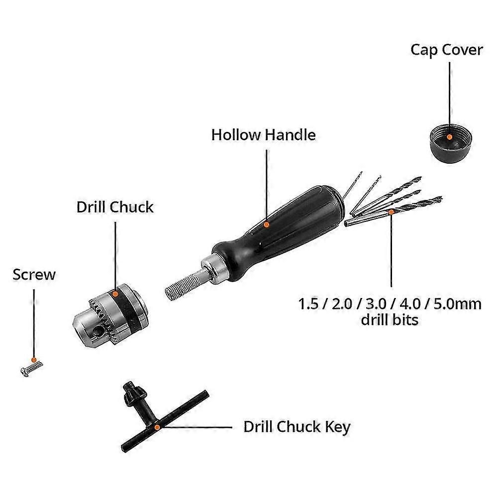 Pin Hand Drill , Mini Twist Drill Set, for Woodworking Precision DIY ...