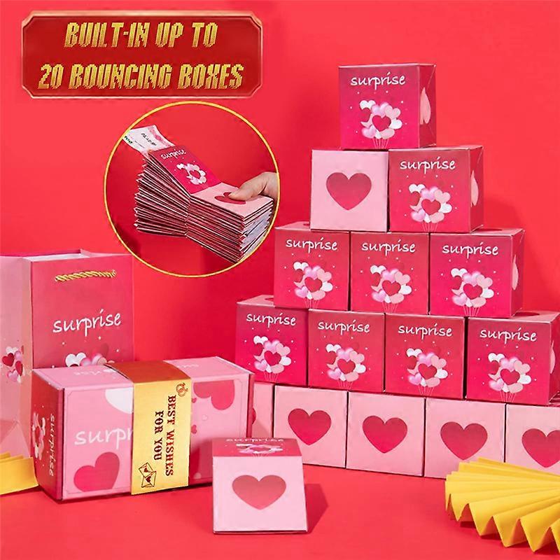 Exploding Gift Box Money Pop Up Surprise Birthday Prank Box, B | Fruugo UK