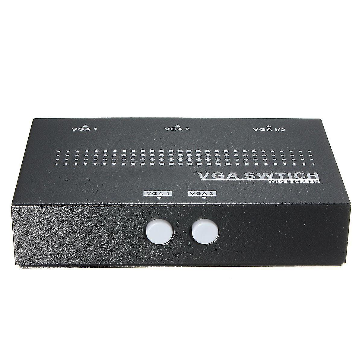 2 Port Vga Switch Splitter - Manual 2 In 1 Out Vga Monitor Switch ...
