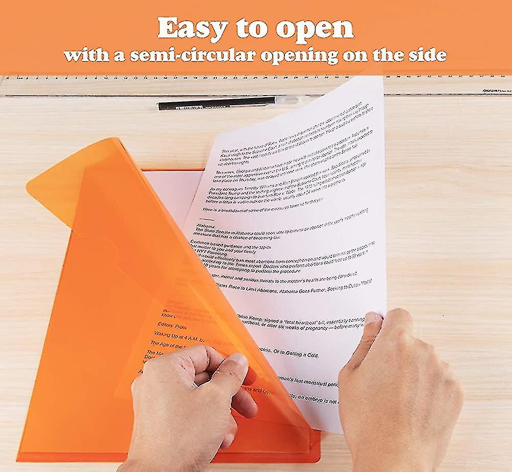 A4 Clear Plastic Folders, 42 Pieces Document Files Project Wallets For ...