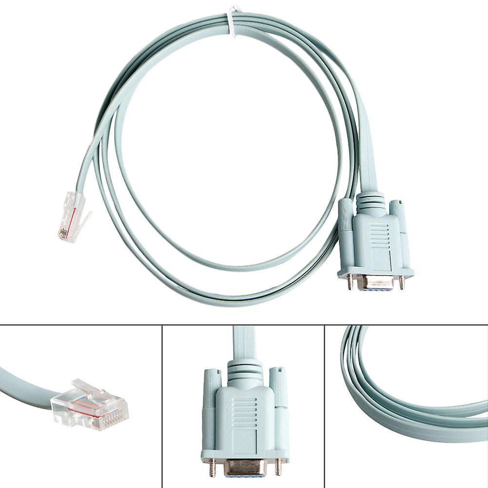 Console Cable RJ45 Cat5 Ethernet to Rs232 DB9 COM Port Serial Female ...