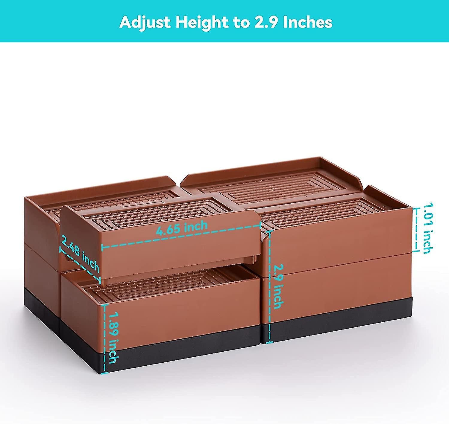 Adjustable Furniture Risers Sofa Legs Set Of 4, Non-slip Bed Risers 3 ...