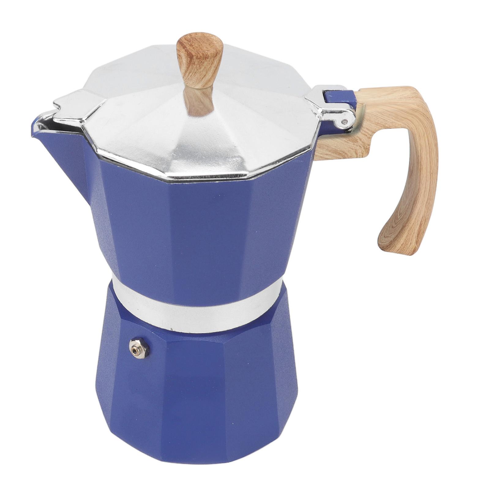 Optimized Title: Blue Octagonal Moka Pot - Italian Stovetop Coffee ...