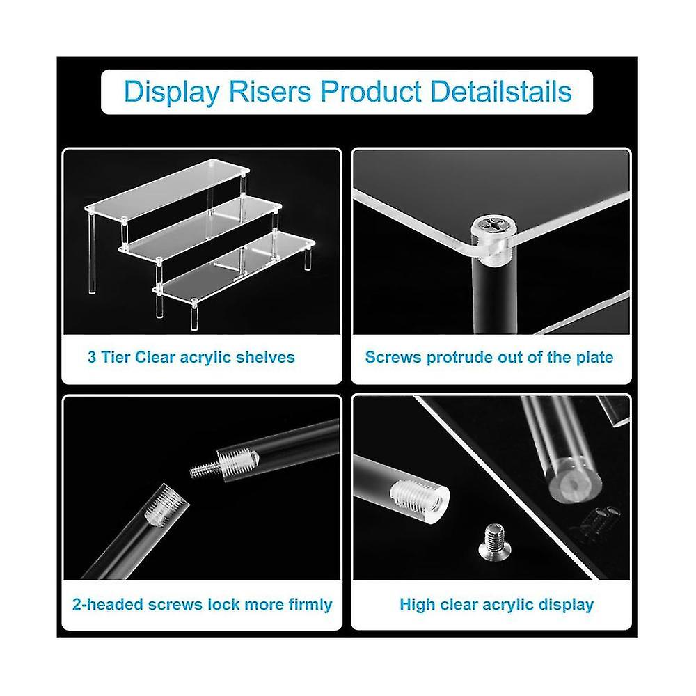 Acrylic Display Risers, Perfume Stand Organizer, Clear Acrylic Shelf ...