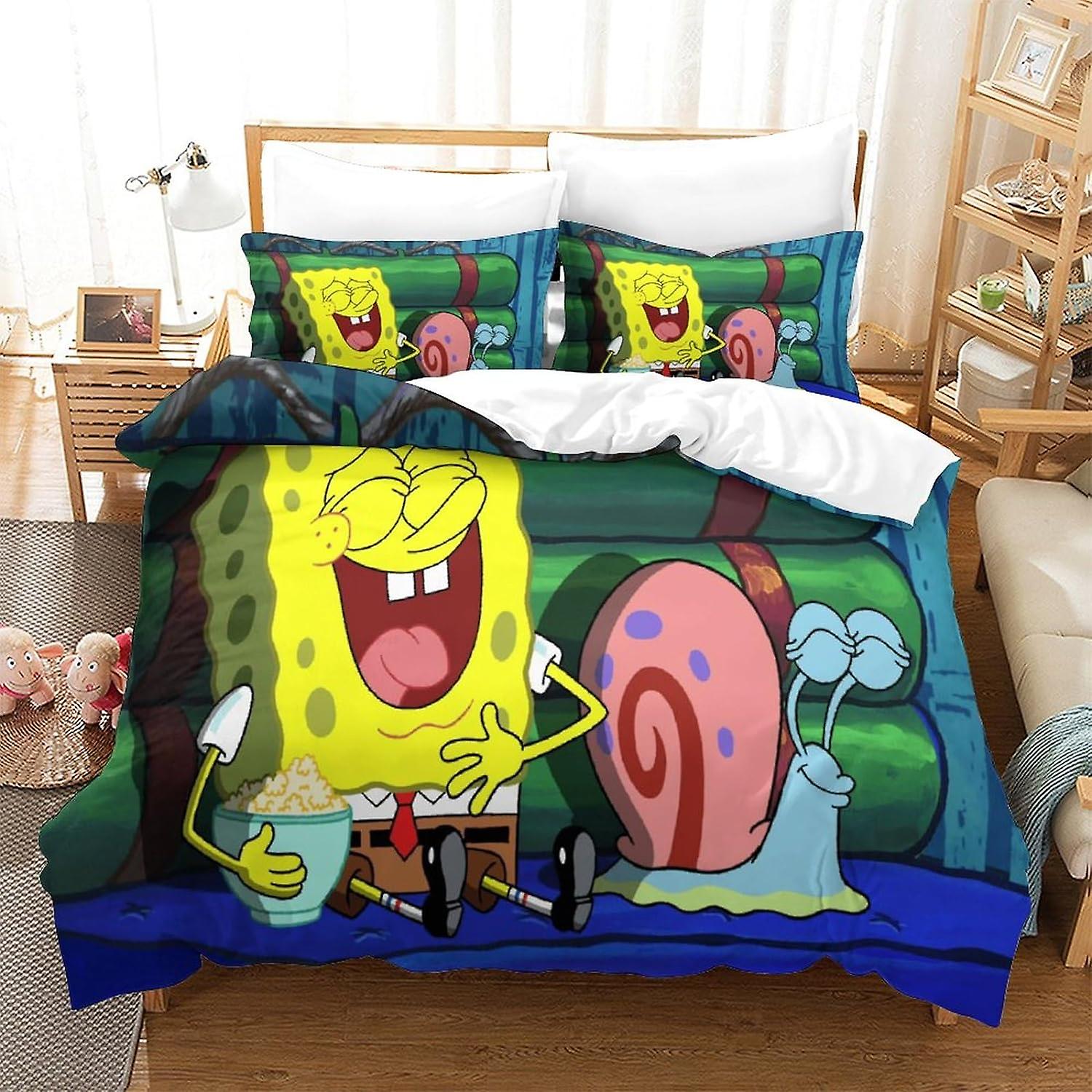 HOUKIG Spongebob 3D Print Anime Characters for Teens And Adults Quilt ...