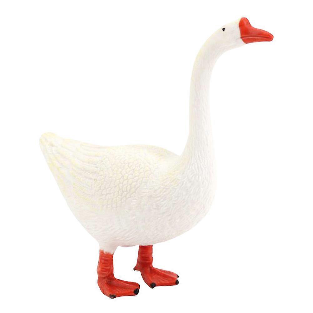 Plastic Lifelike Goose Statue Lovely Animal Figurine Indoor Plastic ...