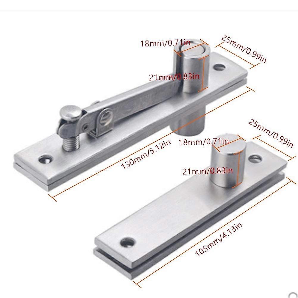 Door Pivot Hinge, 2Pcs 360 Degree Rotation Hidden Door Shaft Pivot ...