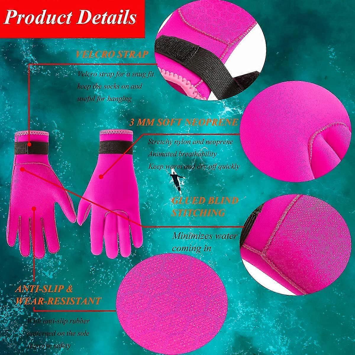 Wetsuit Gloves 3mm Neoprene Diving Gloves Women's Kids Warm Anti-slip Scuba Diving Gloves ...