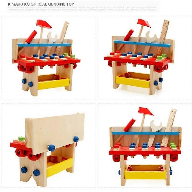 Wooden Work Bench Set Toy Large Construction Workshop Tool Bench Toys ...
